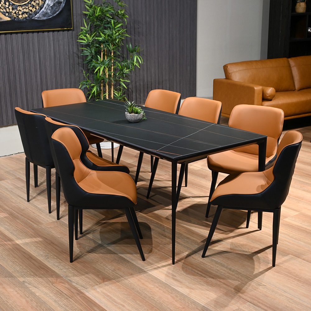 Ice Stone 9 Pcs Dining Set - Harbour Lane | Furniture & Bedding