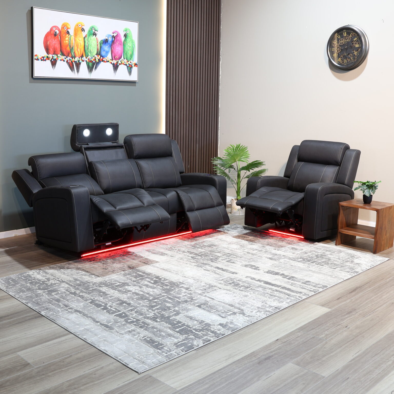 Compass Rhino Fabric Electric Recliner - Harbour Lane | Furniture & Bedding
