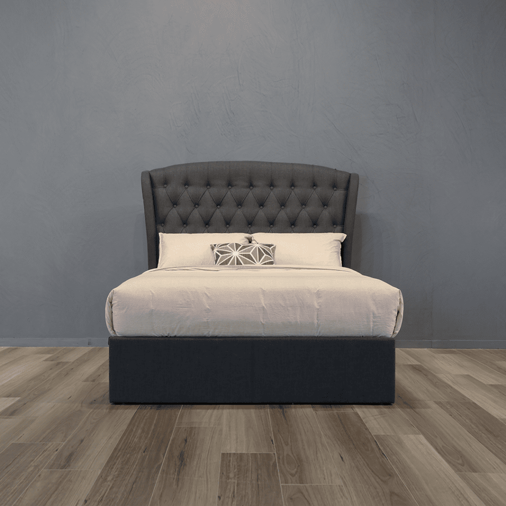 Austin Fabric Storage Gas Lift King Bed - Harbour Lane | Furniture ...