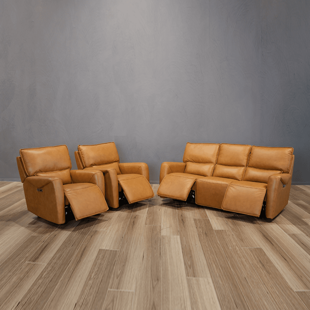 Summer Genuine Leather Electric Recliners - Harbour Lane | Furniture ...