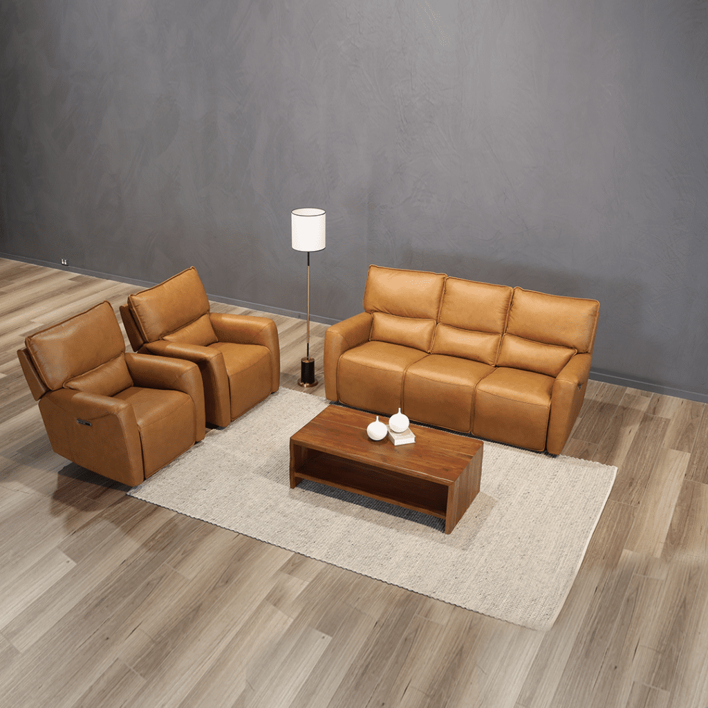 Summer Genuine Leather Electric Recliners - Harbour Lane | Furniture ...