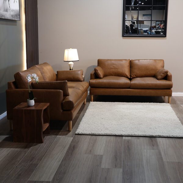 Ruby Leather Sofa Set - Harbour Lane | Furniture & Bedding